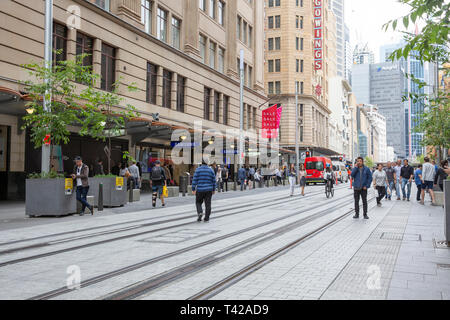 Completed part of CBD light rail in Sydney george street,Sydney ...