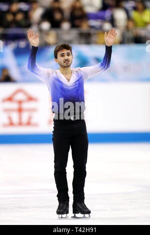 Marinemesse Fukuoka, Fukuoka, Japan. 12th Apr, 2019. Keegan Messing ...