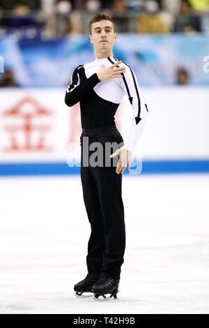 Marinemesse Fukuoka, Fukuoka, Japan. 12th Apr, 2019. Keegan Messing ...