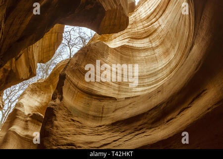 April 13, 2019 - Yan'an, China - The Ganquan Yucha Grand Canyon located ...