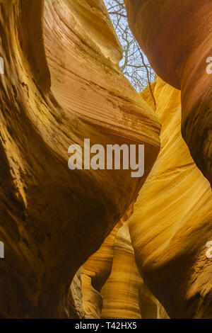 April 13, 2019 - Yan'an, China - The Ganquan Yucha Grand Canyon located ...