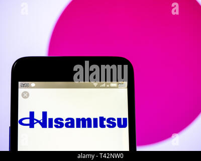 In this photo illustration a Hisamitsu Pharmaceutical Co., Inc. logo ...