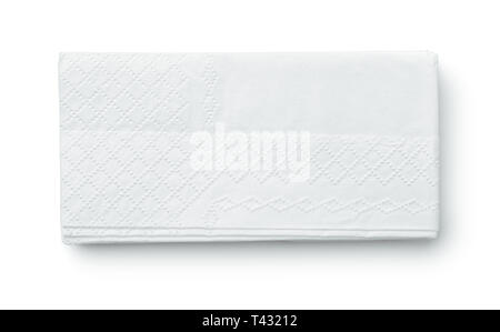Top view of single tissue paper isolated on white Stock Photo - Alamy