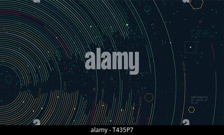 data analysis and futuristic infographic. data complexity visual ...