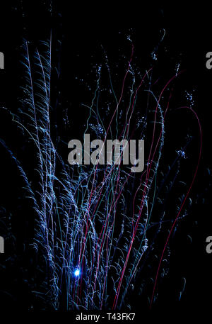 Fireworks with slow shutter speed Stock Photo - Alamy
