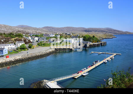 Tarbert, Isle of Lewis, Outer Hebrides: rolls of Harris Tweed in a ...