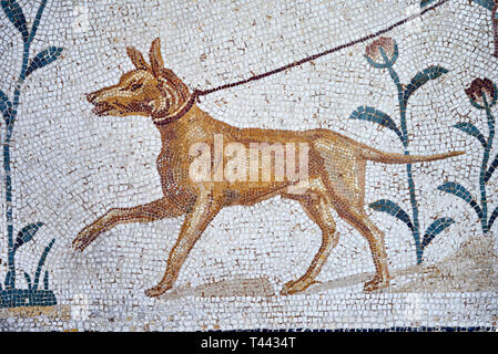 Roman mosaic panel of the Triumph of Neptune and the mytrhical legend ...