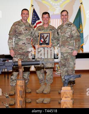 Sgt. 1st Class Daniel Horner poses for a photo during an awards ...