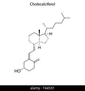 Vitamin D (D3, cholecalciferol) molecule. Skeletal formula Stock Vector ...
