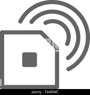 RFID Radio Frequency Identification Chip Technology concept. Digital ...