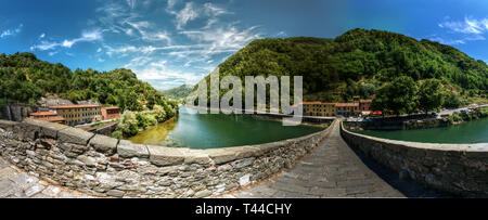 View from Ponte della Maddalena, near Borgo, Tuscany, Italy Stock Photo ...