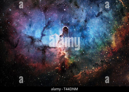 Infinite beautiful cosmos background with nebula and stars. Elements of ...