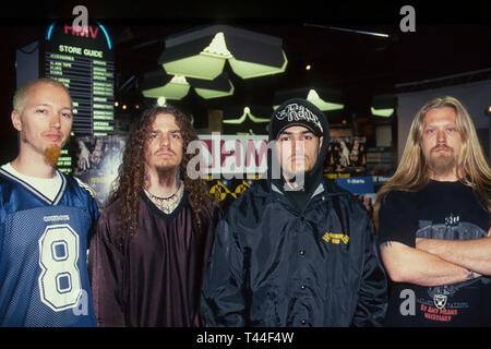 The American heavy metal band Machine Head performs a live concert at ...