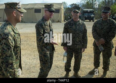 Lt. Gen. Eric M. Smith stands with his wife Patrisha Smith after his ...
