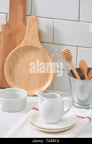 Topview of Set Cooking Wooden Utensils on Dark Background Stock Photo ...