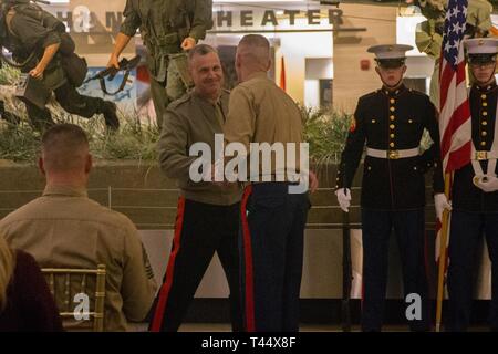 U.S. Marine Corps Col. Bradford W. Tippett, left, outgoing commanding ...
