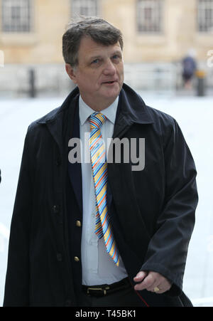 London, UK. 14th Apr, 2019. David Lidington arrives at the BBC studios ...