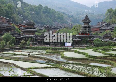 Zhaoxing Village, Liping County, Guizhou Province, China Stock Photo ...