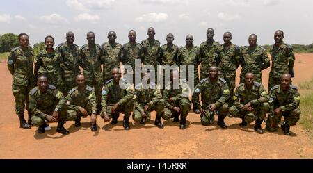 Air force delegates from Zambia pose for a group photo during the ...