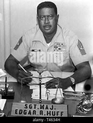 Marine Corps Sergeant Major Edgar R. Huff, with 26 years of experience ...