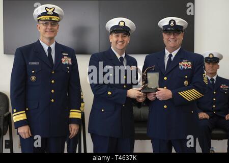Rear Adm. Peter W. Gautier (center), acting commander, U.S. Coast Guard ...