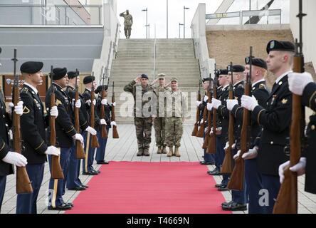 General Christopher G Cavoli, and Command Sergeant Major Robert V ...