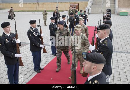 General Christopher G Cavoli, and Command Sergeant Major Robert V ...