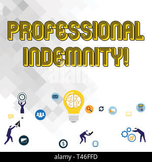 Text sign showing Professional Indemnity. Business showcase insurance ...