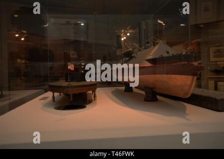 The Civil War gallery at the Hampton Roads Naval Museum, contains a ...