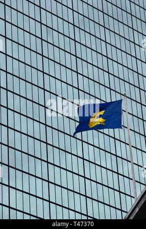 Boston Athletic Association (B.A.A.) flags and iconography, featuring ...