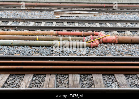 pipe and valve system with sensors and electrical wiring between ...