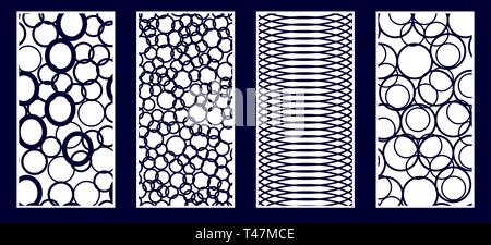 Cnc laser pattern. Arabesque circle, round element set for laser ...
