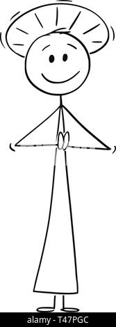 A vector illustration of a Christian man praying in the church Stock ...