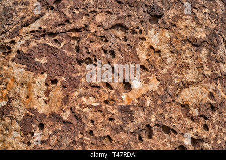 Syenite (granite) rock face, Chain Trail at Hueco Tanks State Park ...