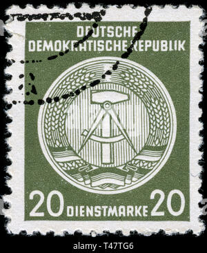 East Germany postage stamp - Hammer and Compass Stock Photo - Alamy
