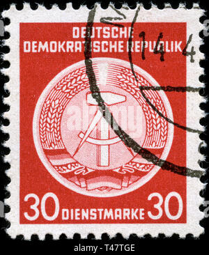 East Germany postage stamp - Hammer and Compass Stock Photo - Alamy