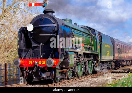 Schools class '926' Repton steam locomotive, at Grosmont Station on the ...