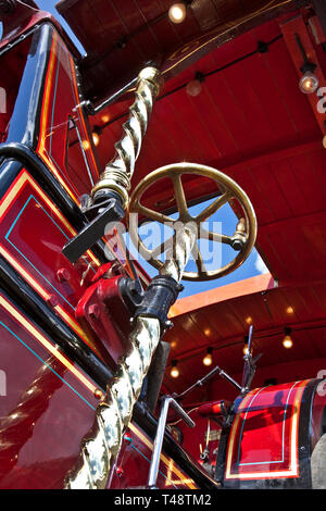 Red fairground Traction engine Stock Photo - Alamy