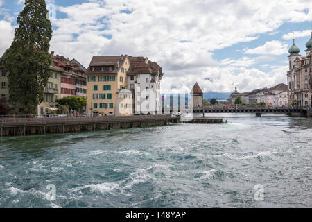 View on lake Lucerne and mountains scenes, Lucerne, Switzerland, Europe ...