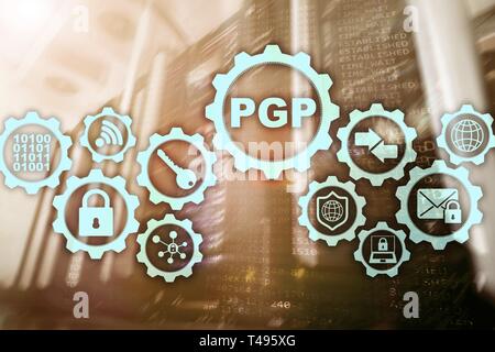 PGP. Pretty Good Privacy. Technology Encryption and Security concept ...
