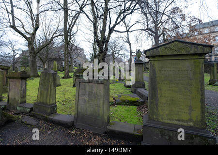 Cemetery kirkyard next to the Parish Church of St Cuthbert, Edinburgh ...