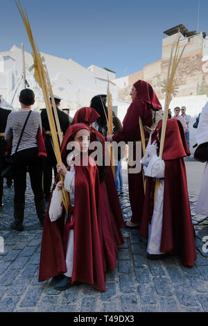 Easter in Velez-Malaga, Axarqua,Spain. Palm Sunday procession at the ...