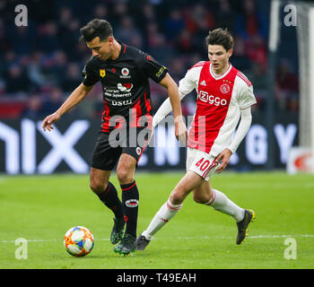 13th of april 2019 Amsterdam, The Netherlands Soccer Dutch Eredivisie ...