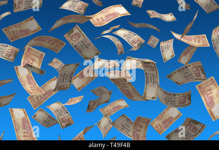 Flying Indian Rupee (isolated with clipping path Stock Photo - Alamy