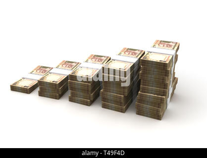 Indian Rupee Bar Graph (On blue background Stock Photo - Alamy