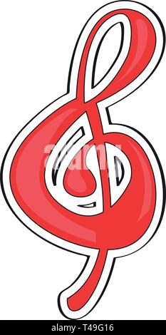 Isolated treble clef. Comic musical note Stock Vector Image & Art - Alamy