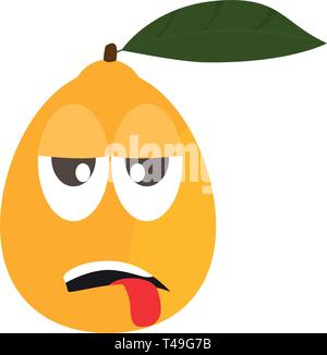 tired emoji orange character Stock Vector Image & Art - Alamy