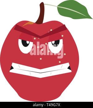 angry apple cartoon icon Stock Vector Image & Art - Alamy