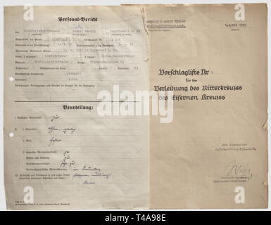 Rudolf Sandig, recommendation for the award of the Knight's Cross to ...