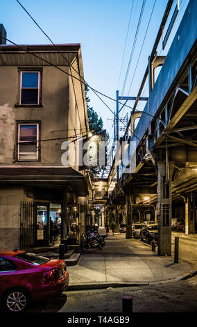 Cityscape of the Manayunk neighborhood in Philadelphia, Pennsylvania ...